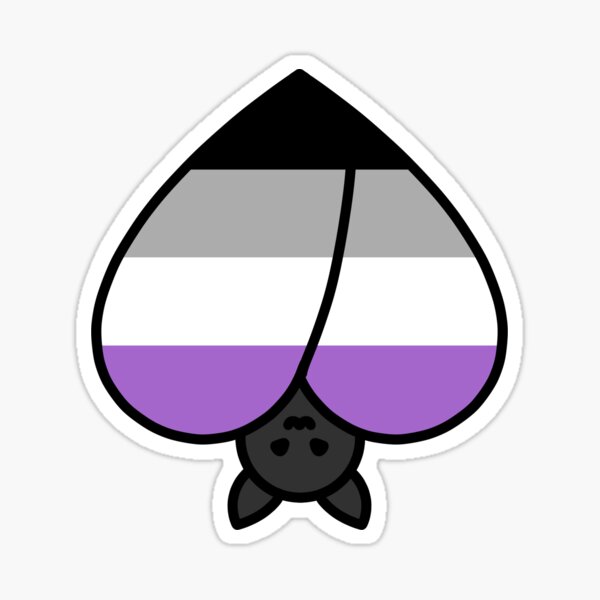 "Cute Ace Pride Flag Bat" Sticker for Sale by MiniCarousel | Redbubble