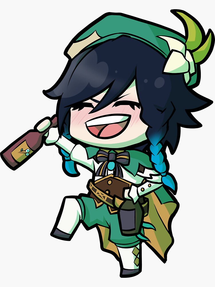 "Chibi Venti - Genshin Impact" Sticker by MangaXai | Redbubble