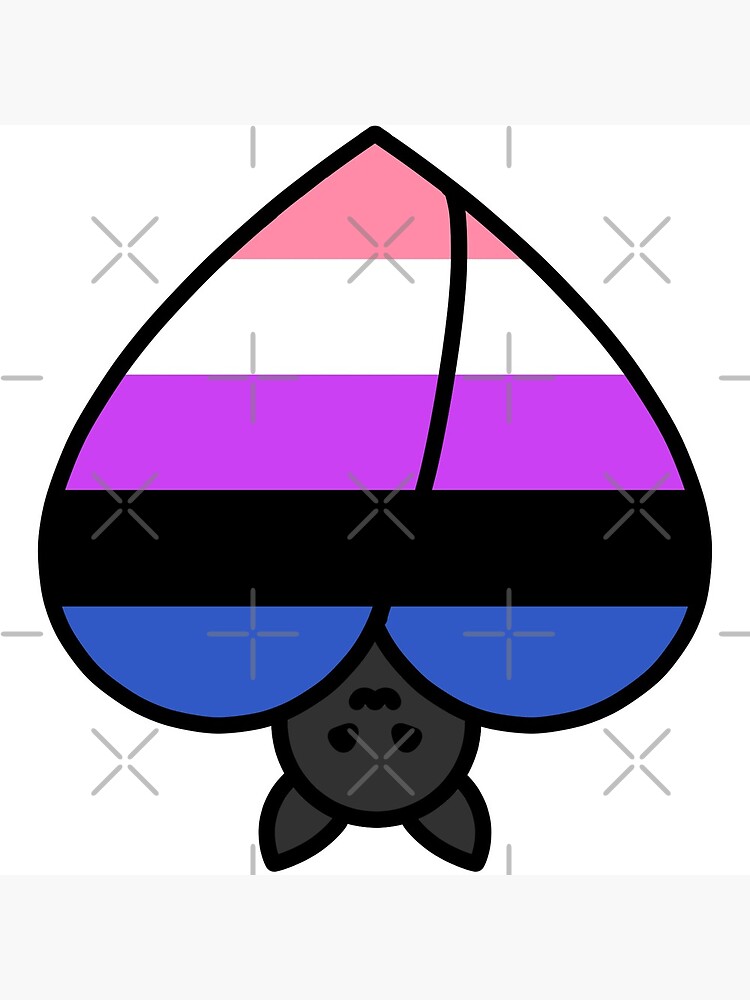 "Cute Genderfluid Pride Flag Bat" Poster for Sale by MiniCarousel ...