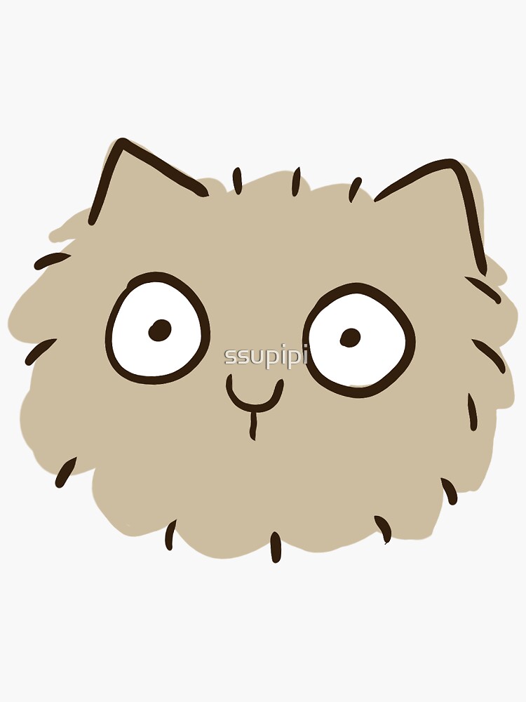 "ugly cat" Sticker for Sale by ssupipi | Redbubble