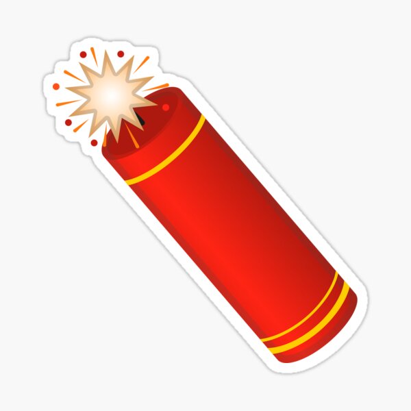 "Firecracker Dynamite Gift " Sticker for Sale by MKMemo1111 | Redbubble
