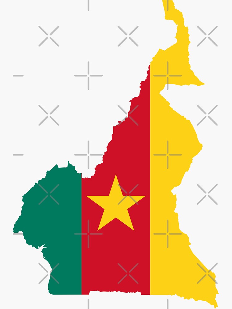 "Cameroon Flag Map" Sticker by limitlezz | Redbubble