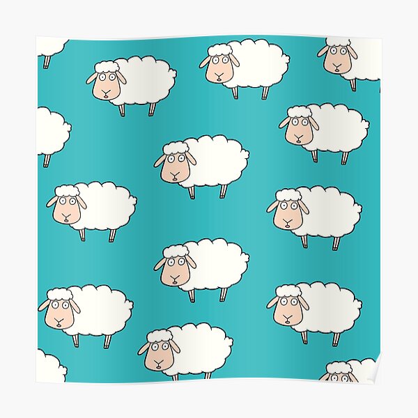 "Sheeple Sleepy Sheep" Poster for Sale by MeManiac | Redbubble