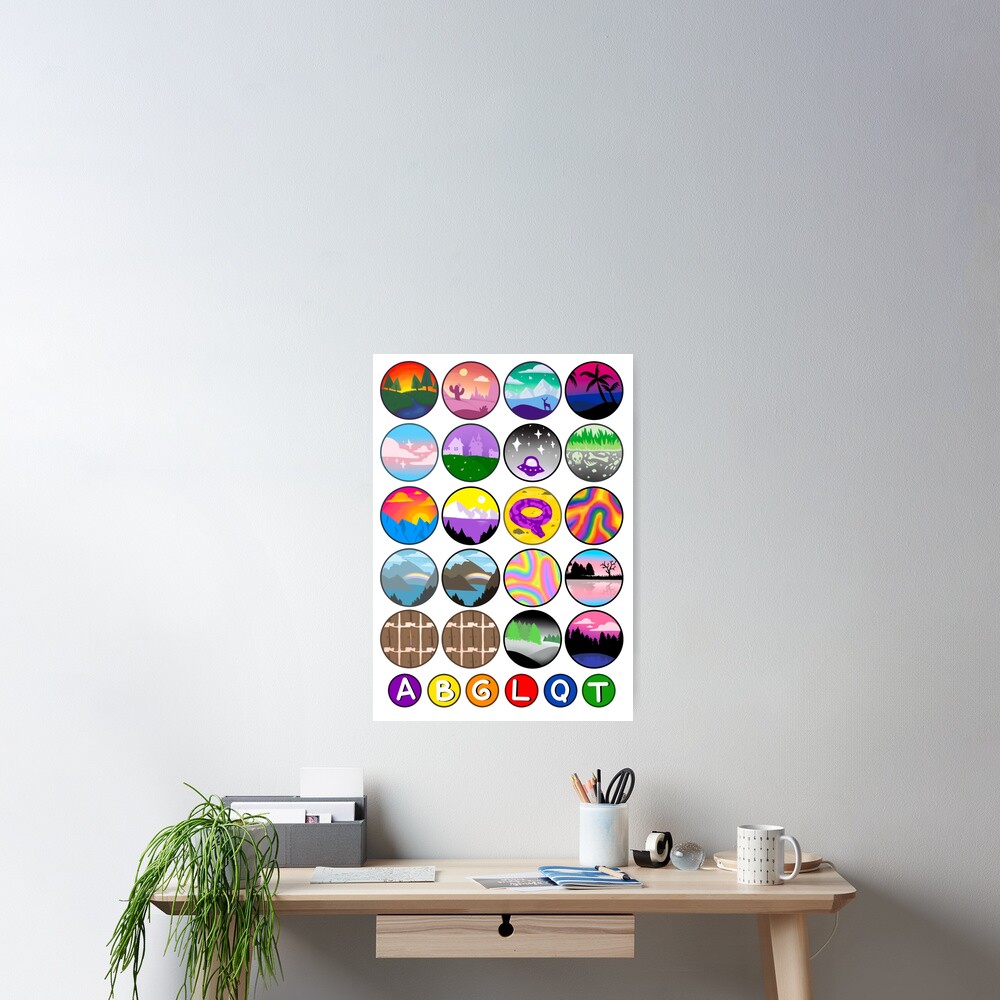 "Subtle pride flags in minimalistic landscapes" Sticker for Sale by ...
