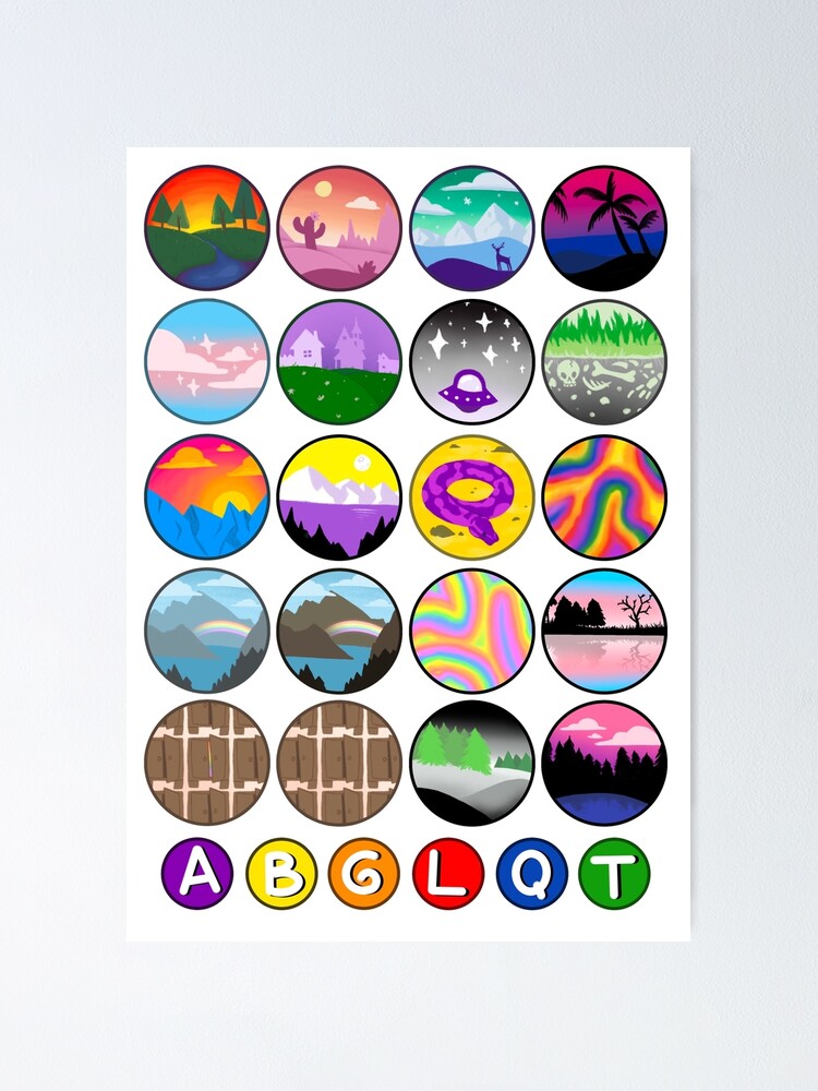 "Subtle pride flags in minimalistic landscapes" Poster by ...