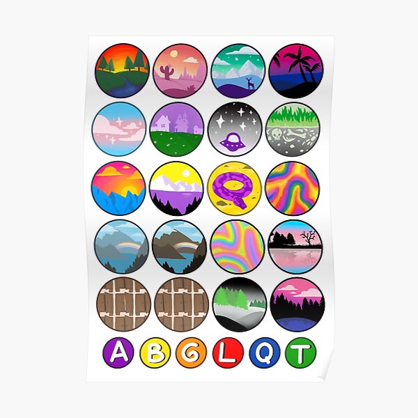 "Subtle pride flags in minimalistic landscapes" Poster by ...