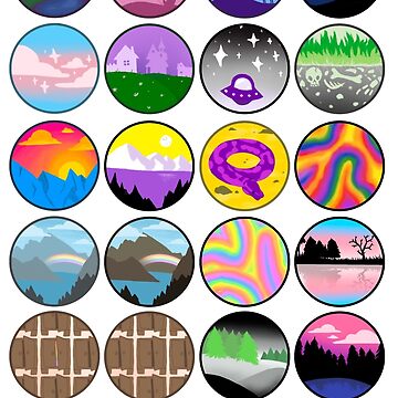 "Subtle pride flags in minimalistic landscapes" Sticker for Sale by ...