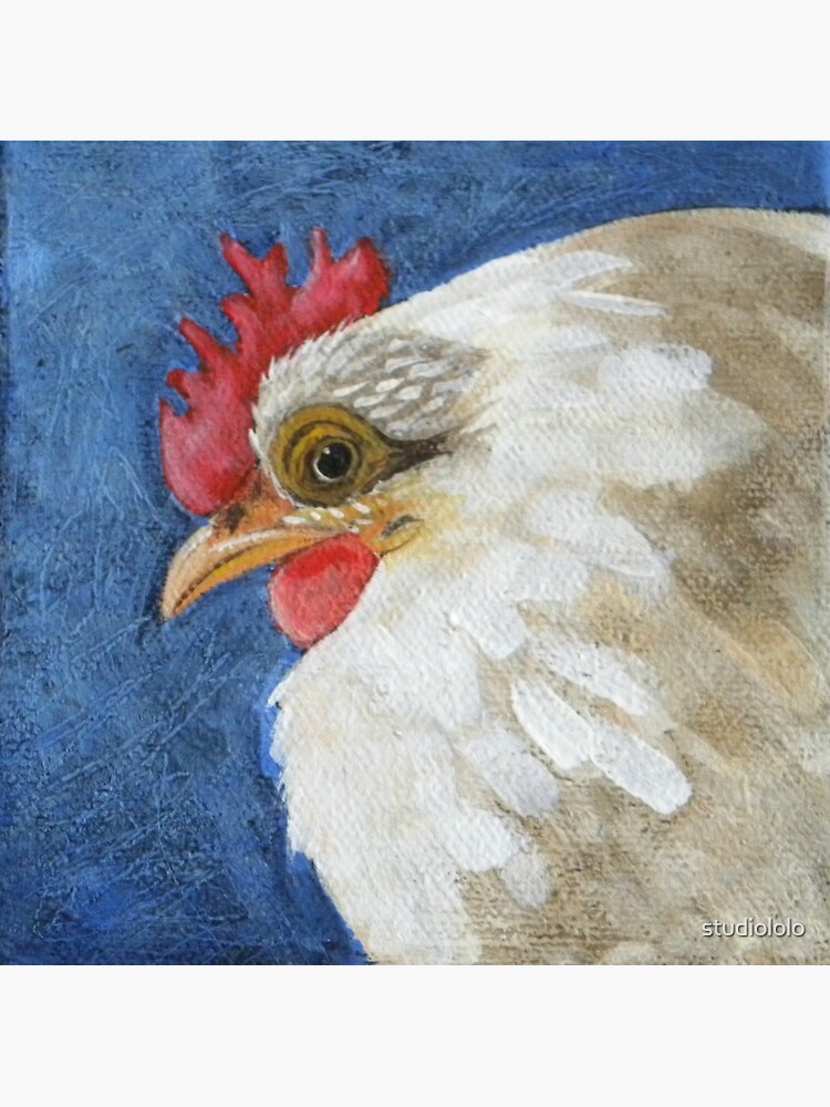 "Henrietta Chicken Art" Sticker by studiololo | Redbubble