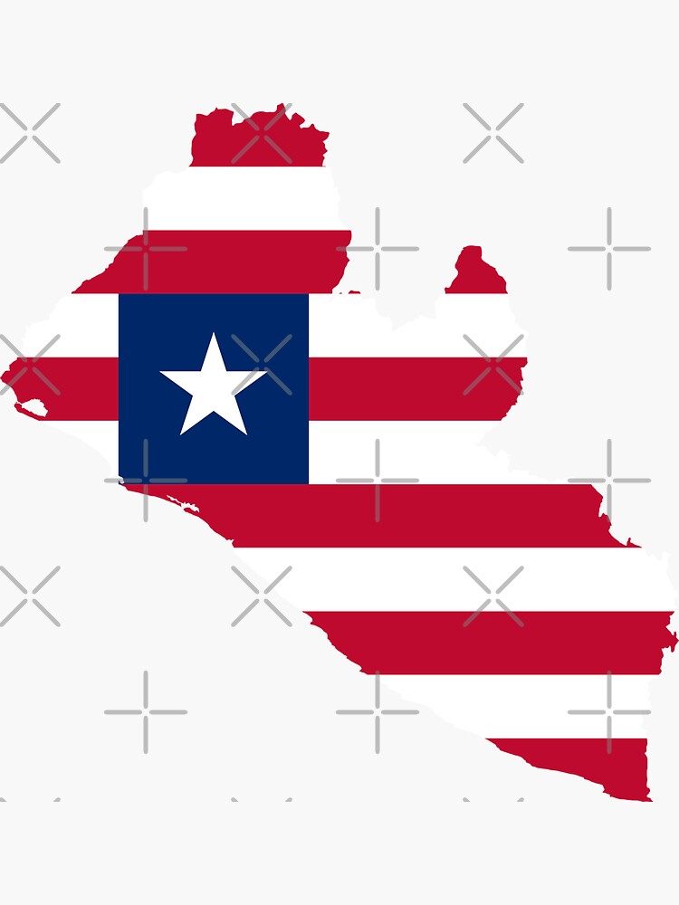 "Liberia Flag Map" Sticker for Sale by limitlezz | Redbubble