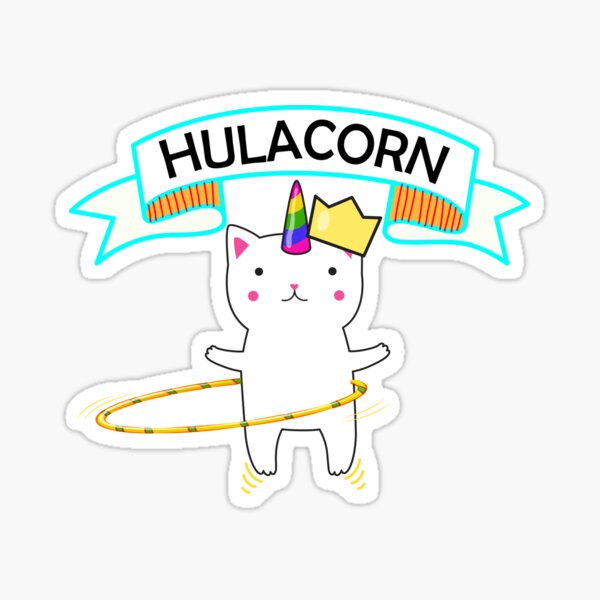 "Hulacorn hula hoop" Sticker for Sale by IsamAB | Redbubble