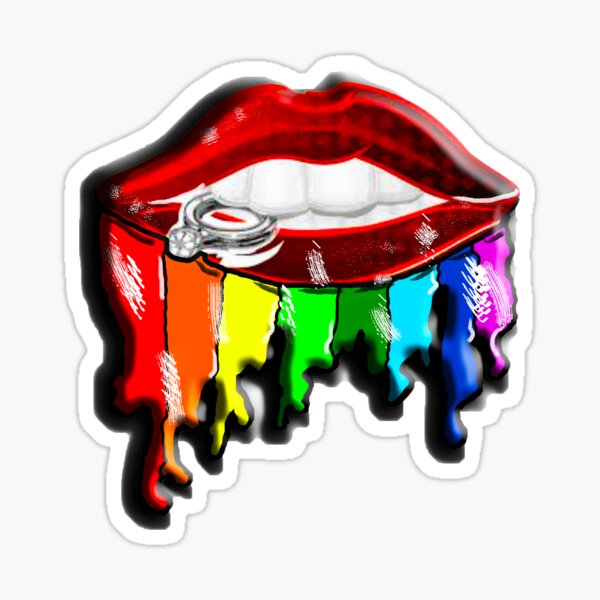 "Rainbow Lips" Sticker for Sale by CEBStore | Redbubble