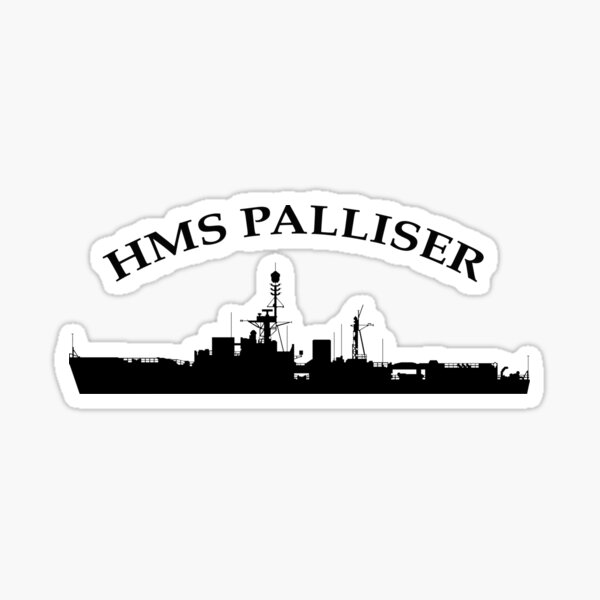 "HMS PALLISER" Sticker by Jackdustys | Redbubble