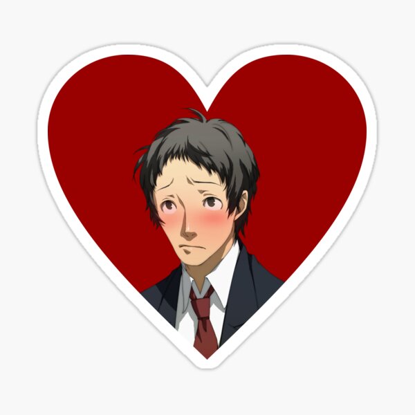 "Tohru Adachi Portrait (Blushing Heart)" Sticker for Sale by ale-rose ...