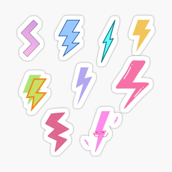 "CUTE THUNDER LIGHTINING VECTOR SYMBOL" Sticker for Sale by Mansi-Dubey ...
