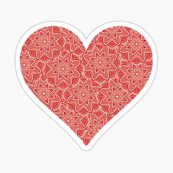 "Lacey heart" Sticker for Sale by ByVhari | Redbubble