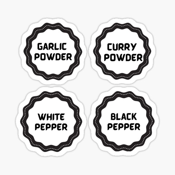 " Kitchen Herbs, Garlic Powder, Curry Powder, White Pepper, Black ...
