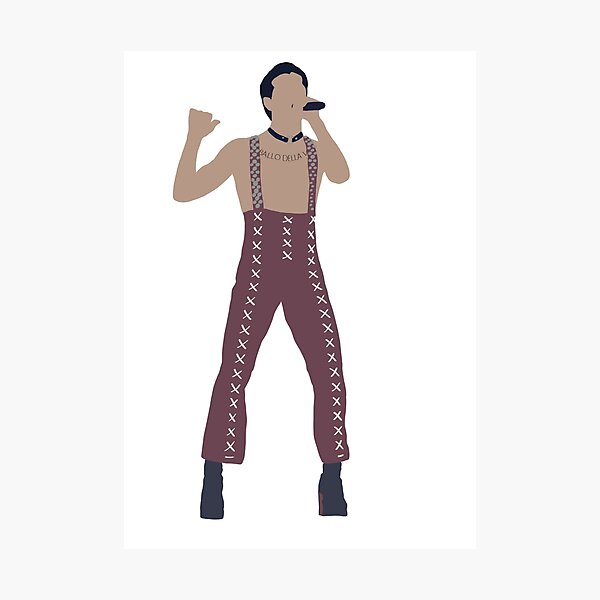 "Damiano David Maneskin" Photographic Print by SEnoraA | Redbubble