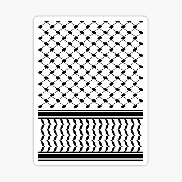 " Keffiyeh " Sticker for Sale by duaaalshabib | Redbubble
