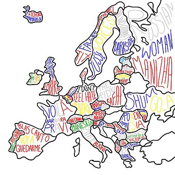 "Eurovision Song Map" Sticker for Sale by abigailj-art | Redbubble