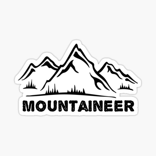 "Mountaineer Logo" Sticker for Sale by Siraj146 | Redbubble