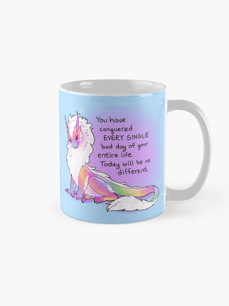 You Have Conquered EVERY SINGLE Bad Day Fluffy Rainbow Dragon Coffee Mug
