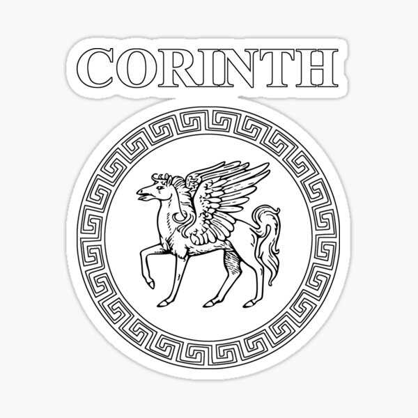 "Corinth Ancient Greek City State Polis Symbol" Sticker for Sale by ...