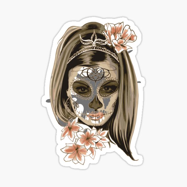 "Pretty girl skull" Sticker for Sale by Sinclairh | Redbubble