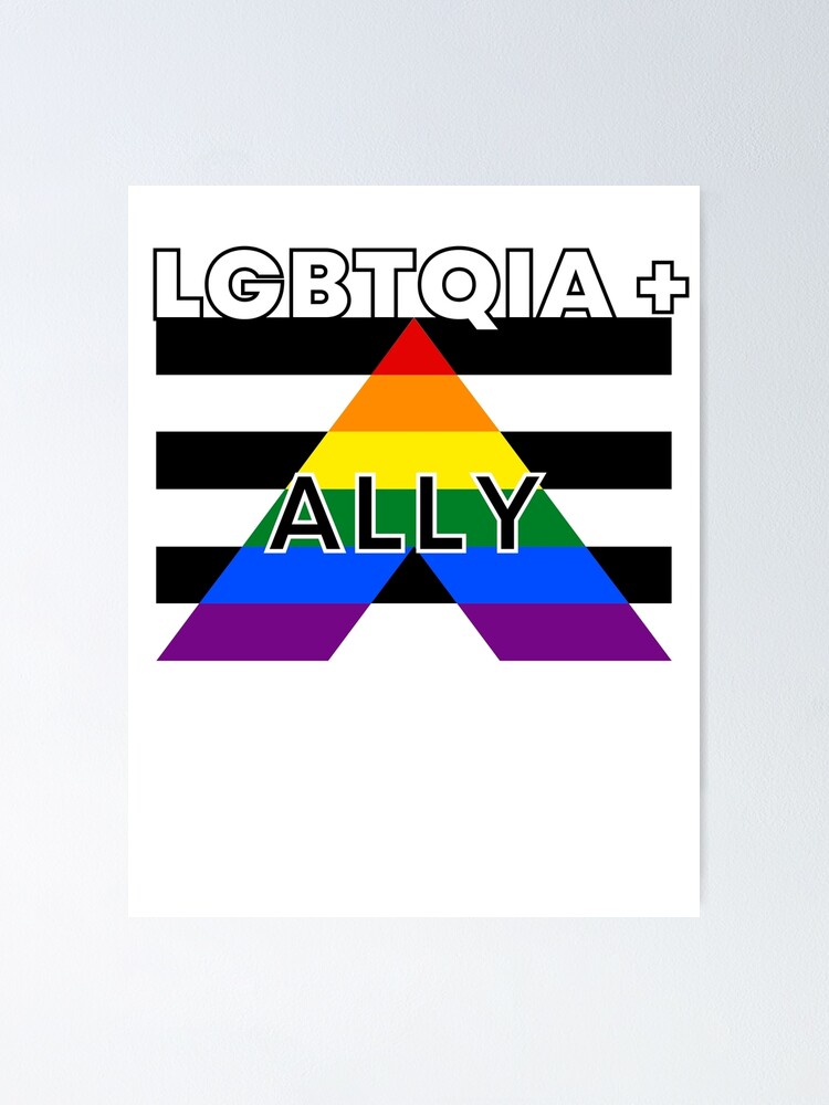 "LGBTQIA+ ALLY Sticker " Poster for Sale by JosTees96 | Redbubble