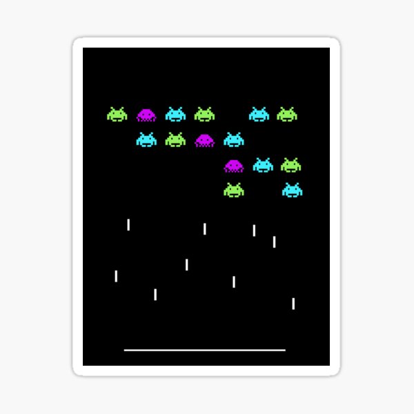 "Space Invaders" Sticker by TinaMancusi | Redbubble