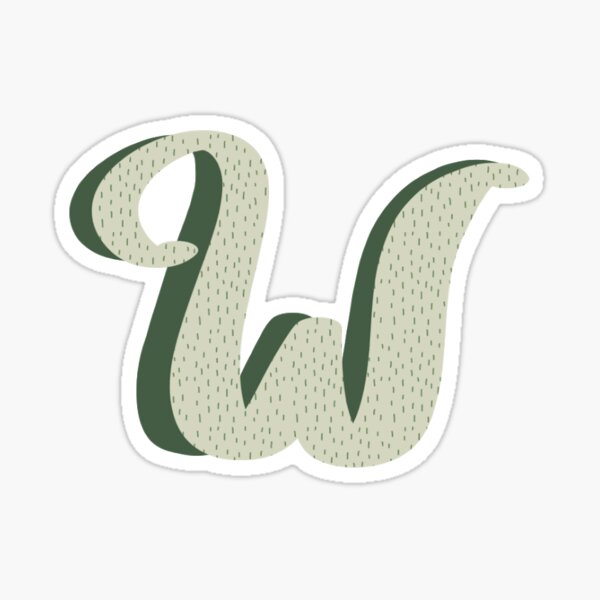 "Letter W" Sticker for Sale by TRKlo | Redbubble