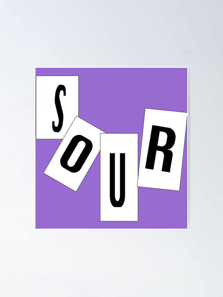 "SOUR Album Title " Poster for Sale by jackc1096 | Redbubble