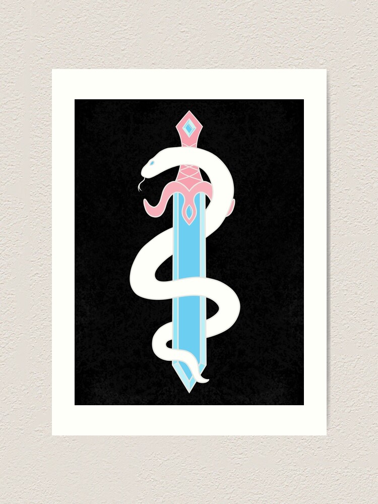 "Sword and Snake (Transgender Colors)" Art Print by inatorinator ...