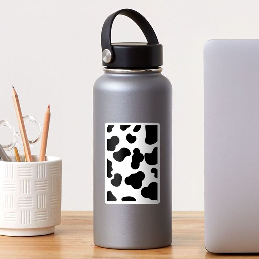 "Cow print pattern Black and white cow spots" Sticker for Sale by Agit ...