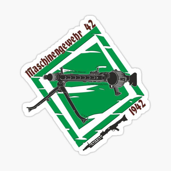 "German MG-42 machine gun" Sticker for Sale by FAawRay | Redbubble