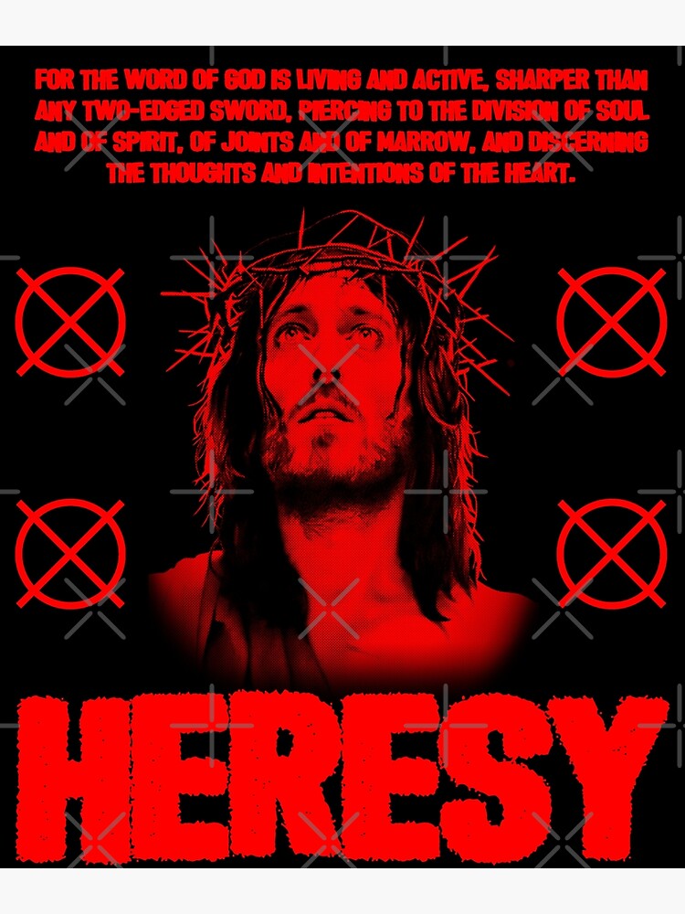 "HERESY DANTE'S INFERNO VIRTUE404 STREETWEAR CHRIST IS KING" Poster for ...