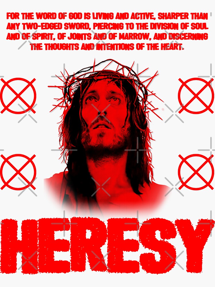 "HERESY DANTE'S INFERNO VIRTUE404 STREETWEAR CHRIST IS KING" Sticker ...