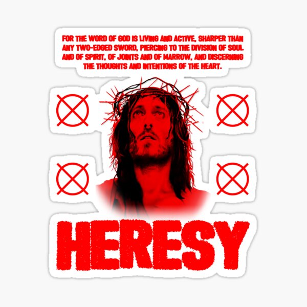 "HERESY DANTE'S INFERNO VIRTUE404 STREETWEAR CHRIST IS KING" Sticker ...