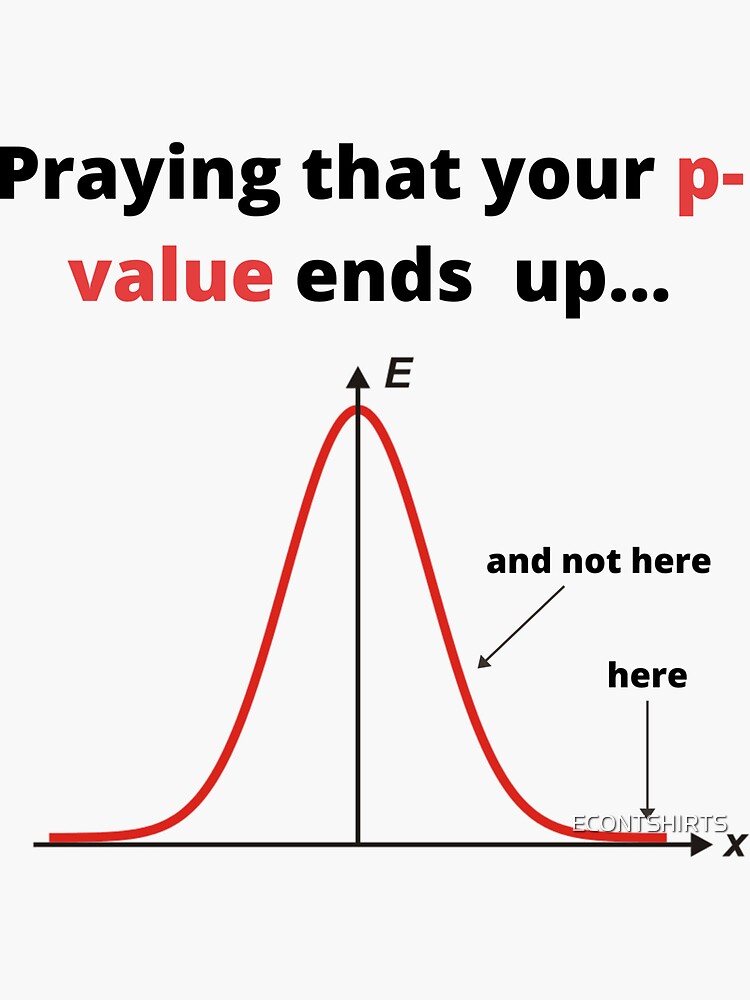 "P-value, statistical significance, statistics, econometrics" Sticker ...