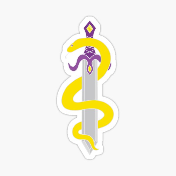 "Sword and Snake (Non-Binary Colors)" Sticker for Sale by inatorinator ...