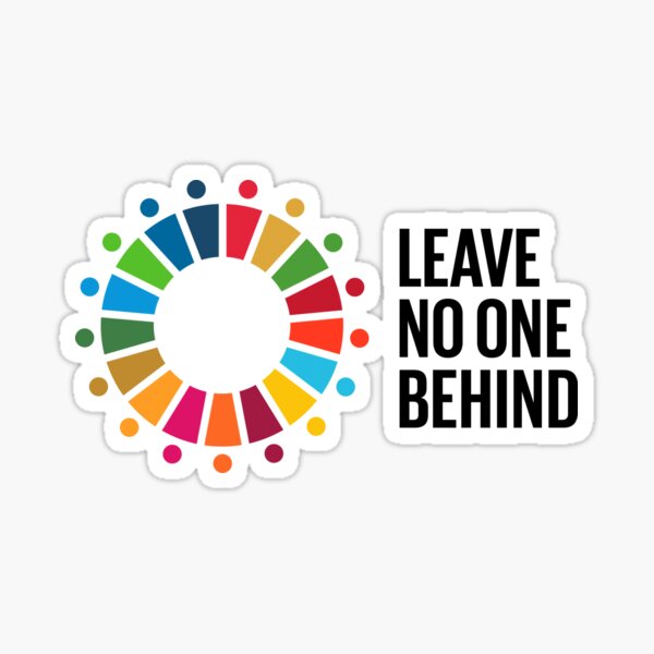 "Leave No One Behind UN Sustainable Development Goals SDGs" Sticker for ...