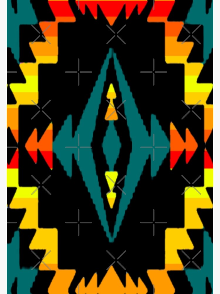 "Teal / Geometric Native Print V1" Poster for Sale by JMWCD | Redbubble
