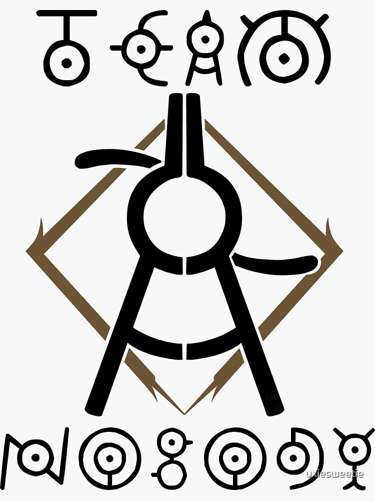 "Team Unown 2" Sticker for Sale by uxiesweetie | Redbubble