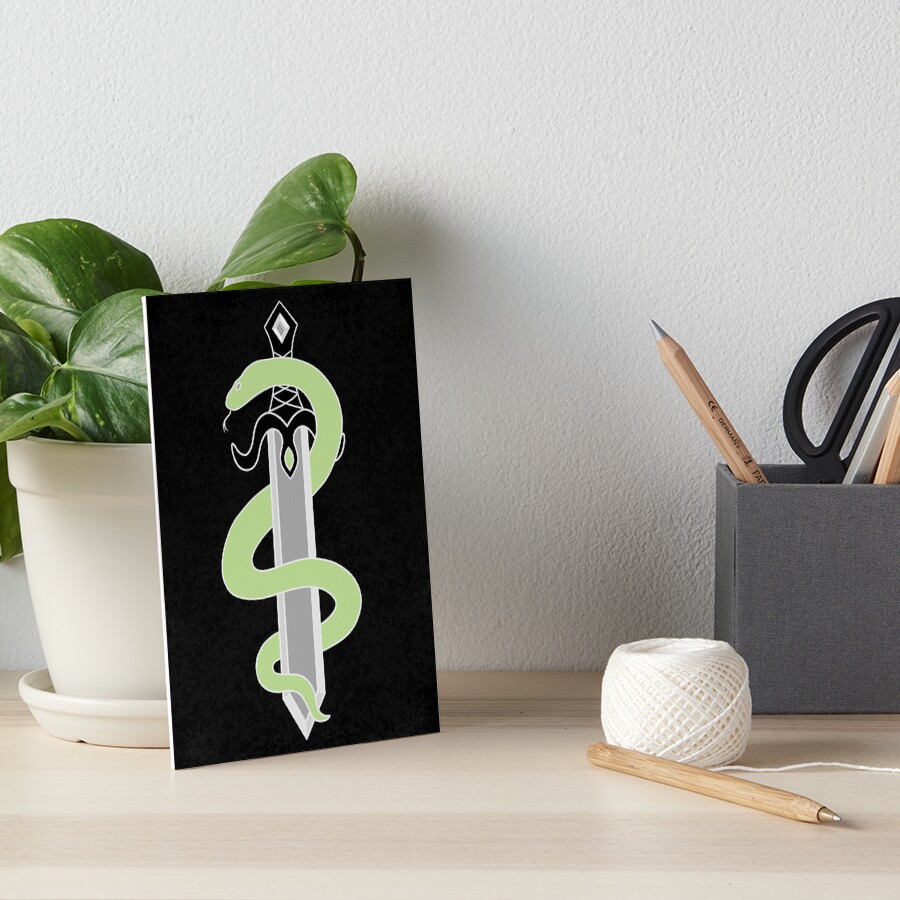 "Sword and Snake (Aromantic Colors)" Art Board Print for Sale by ...