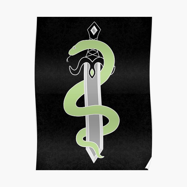"Sword and Snake (Aromantic Colors)" Poster for Sale by inatorinator ...