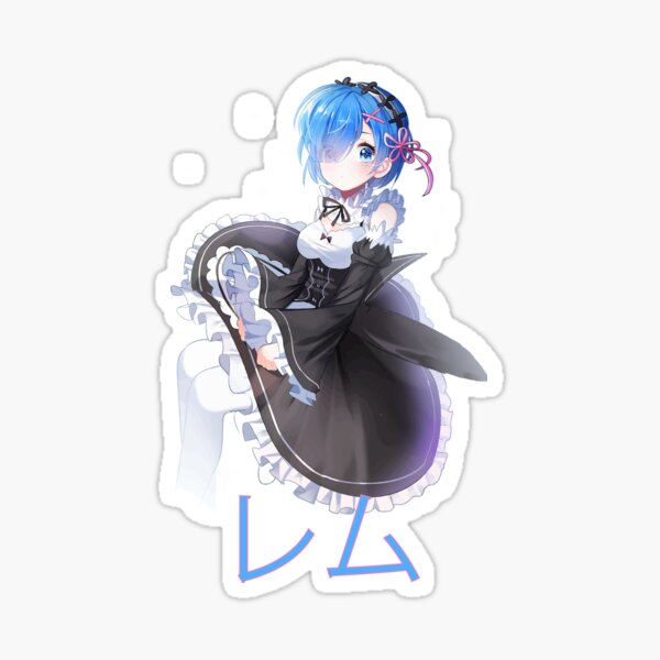 "Rem Re:Zero" Sticker for Sale by BlackPinkk | Redbubble