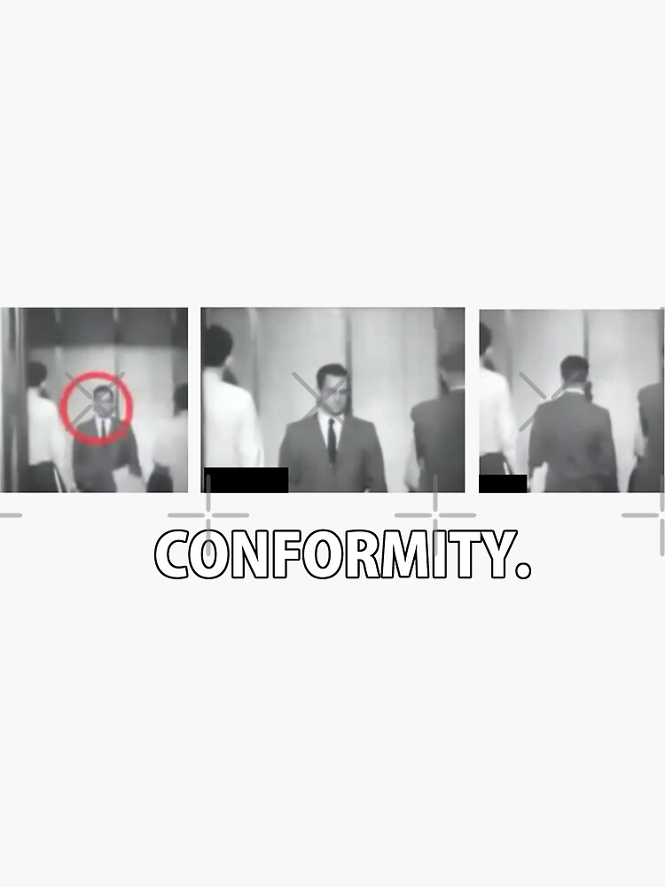 "CONFORMITY" Sticker for Sale by ImpulSee | Redbubble