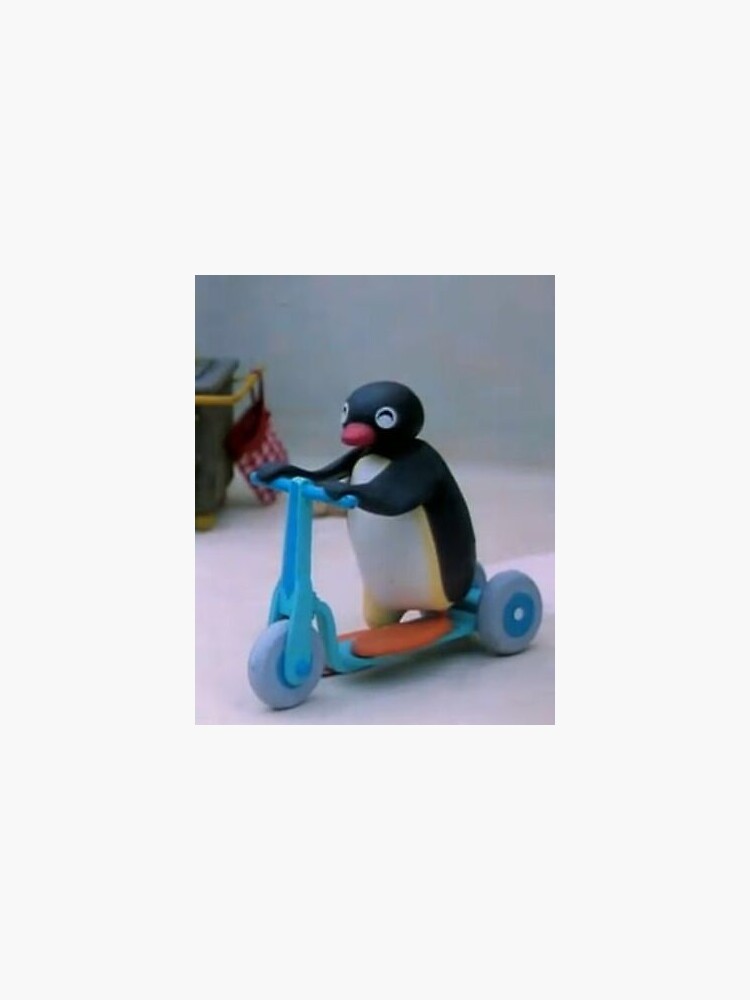 "pingu on a scooter" Sticker for Sale by meghandanielle | Redbubble
