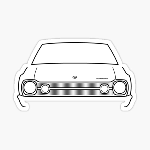"AMC Hornet classic car black outline graphic" Sticker for Sale by ...