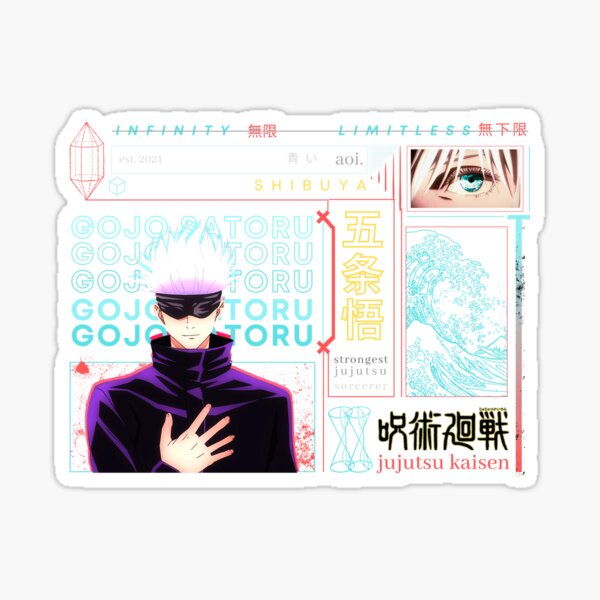 "Jujutsu Kaisen - Gojo Satoru" Sticker for Sale by aoi-anime | Redbubble