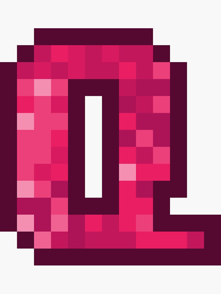 "Letter Art Pink Retro Pixel Pattern - Q" Sticker for Sale by dylanxh ...